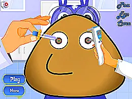Pou chez l'ophtalmo - Jeu pour soigner les yeux de Pou sur jeux-jeu.fr